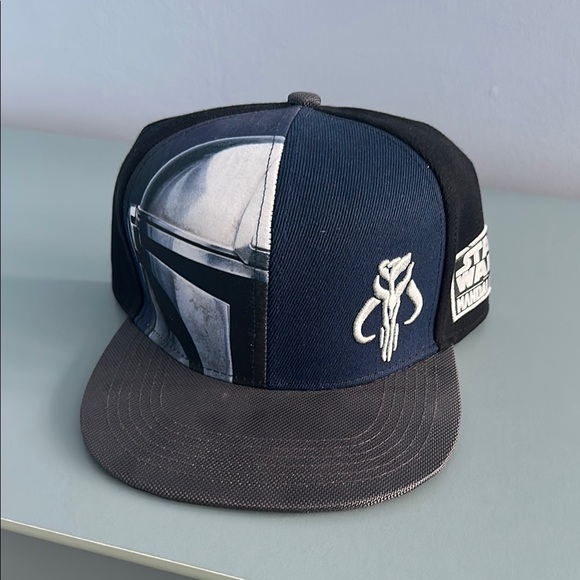 Star Wars | Accessories | Star Wars Mandalorian Helmet Snapback Hat ...
